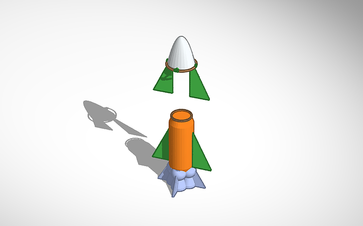 3D design Model Rocket type 1 | Tinkercad