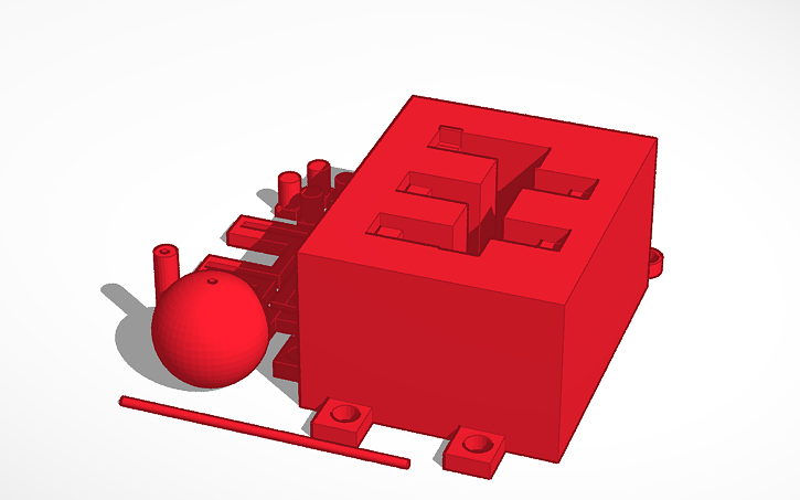 3D design Shift stick and box with bindings - Tinkercad