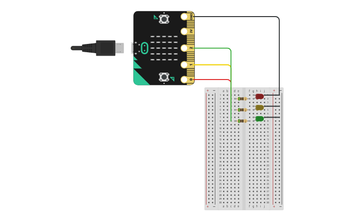 Circuit Design Microbit Traffic Light Tinkercad