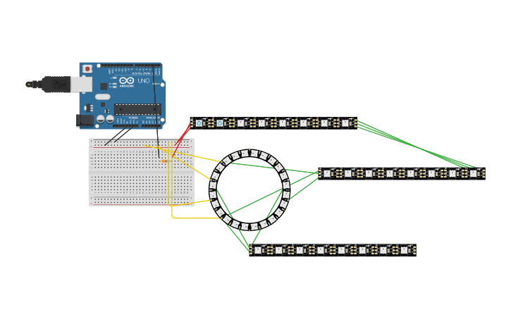 Circuit design NEOPIXEL | Tinkercad