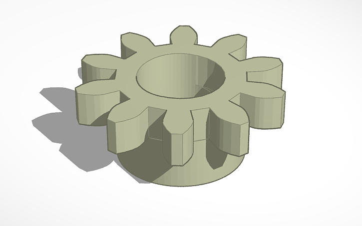 3D design Gear for SG90 servo motor - Tinkercad