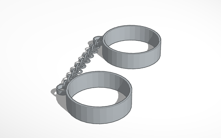 3D design Hand Cuffs - Tinkercad