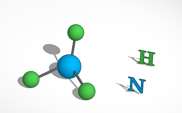 3D design Covalent Molecular Model - Tinkercad
