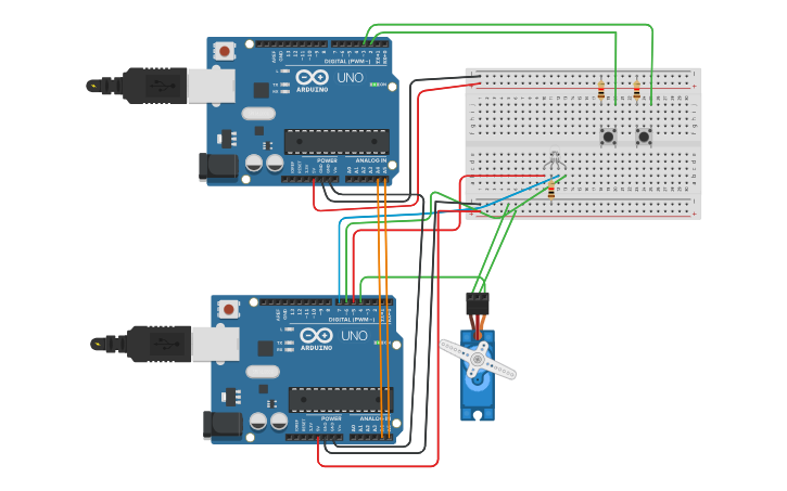 Circuit design COMP 1045 Lab 10 - Motor control_LH - Level 4 - Tinkercad