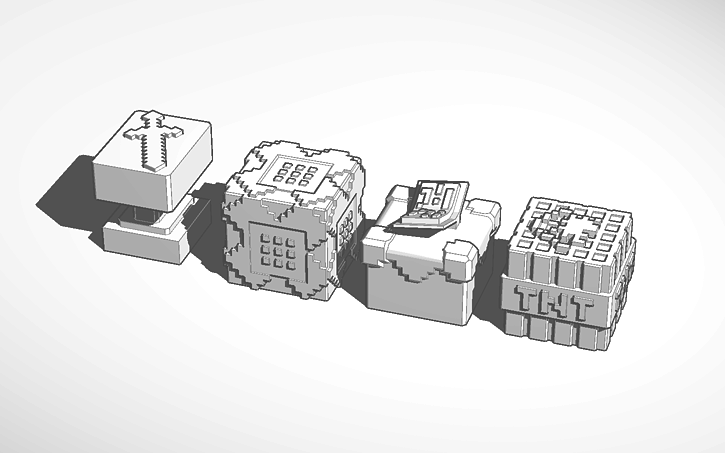 3D design minecraft blocks - Tinkercad