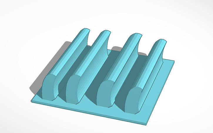 3D design Waves - Tinkercad
