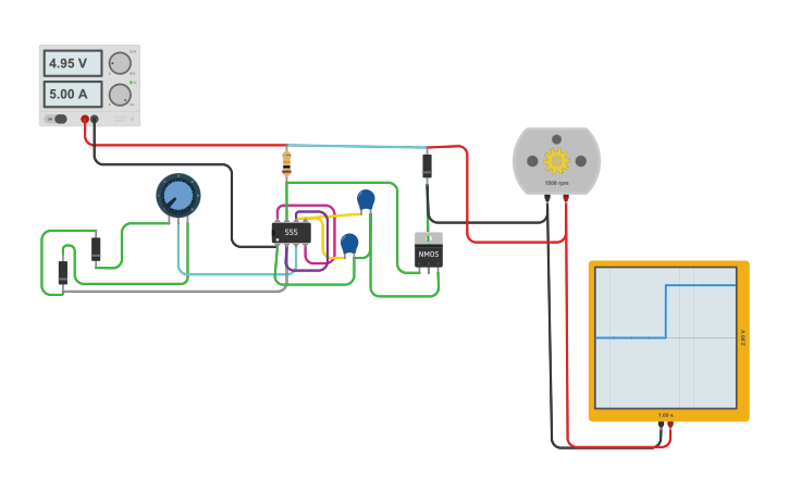 Circuit Design Speed Control Tinkercad
