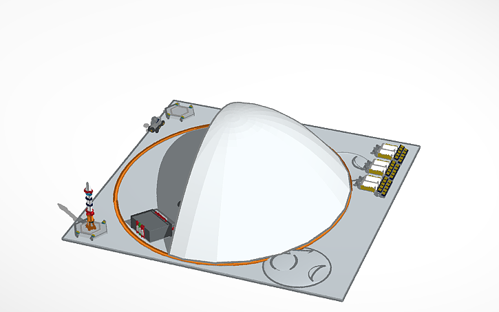 3D design Moon base Croatia - Tinkercad
