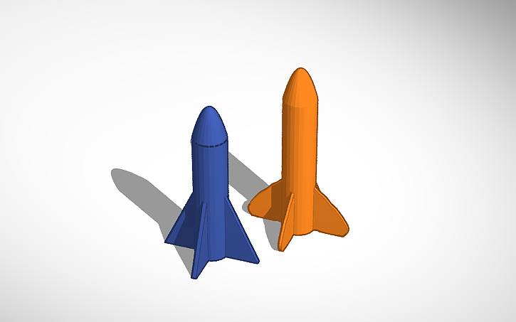 3D design Rocket Ships - Tinkercad