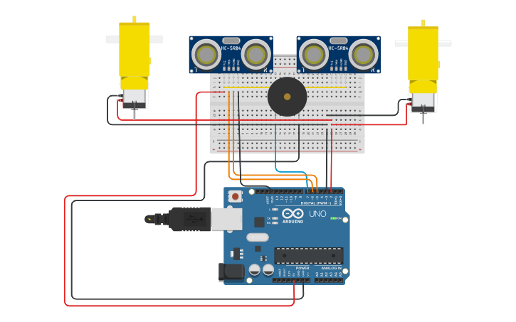Circuit design sensores | Tinkercad