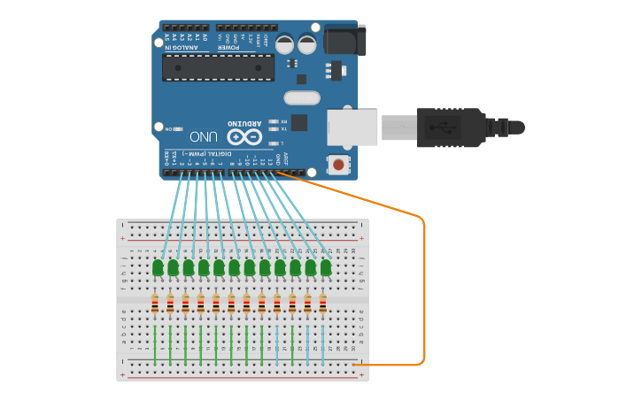 Circuit Design Practica 3 Arduino Tinkercad