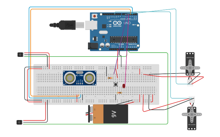 Circuit design Robot - Tinkercad