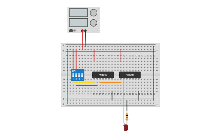 Circuit design EXP 1 - XNOR GATE | Tinkercad