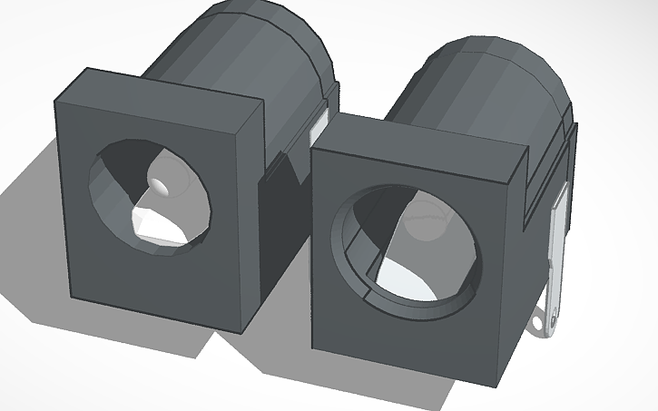 3D design 5.5x2.1mm DC-005 Black DC Power Jack Socket | Tinkercad