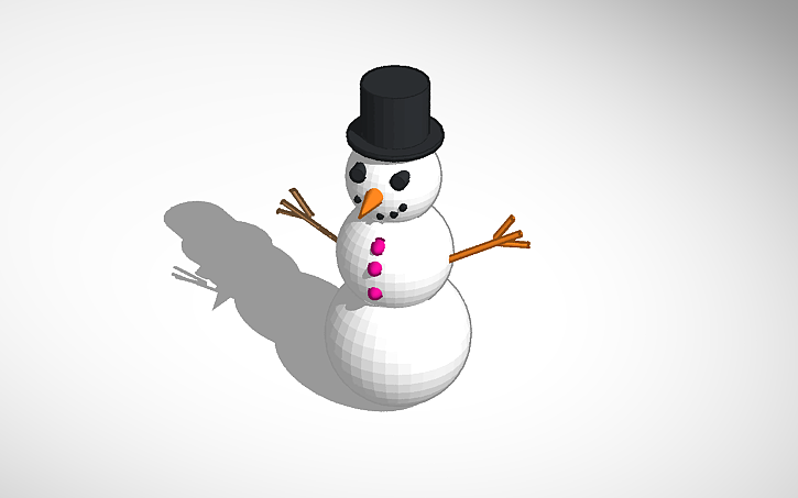 3d Design Snowman Tinkercad
