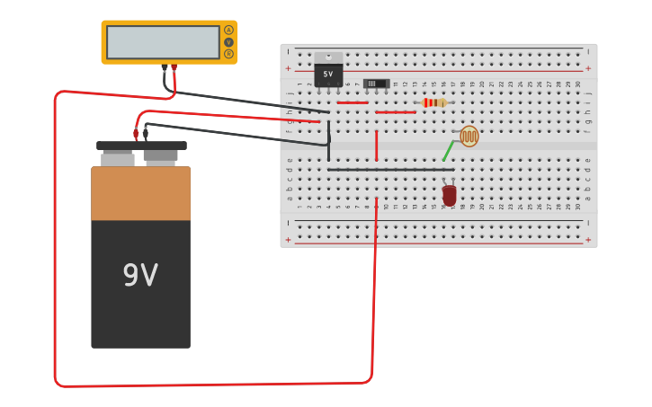 Circuit design SENSOR LDR | Tinkercad