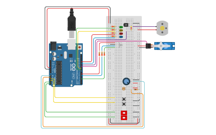 Circuit design Proyecto Arduino - Judah Pérez 21536 | Tinkercad