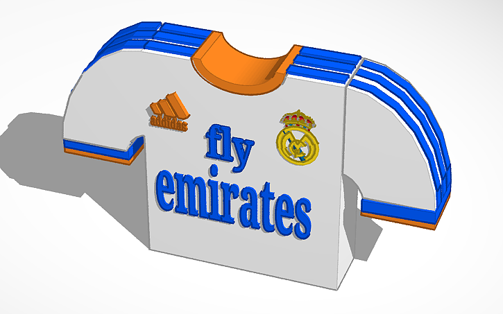 3D design camiseta real madrid - Tinkercad