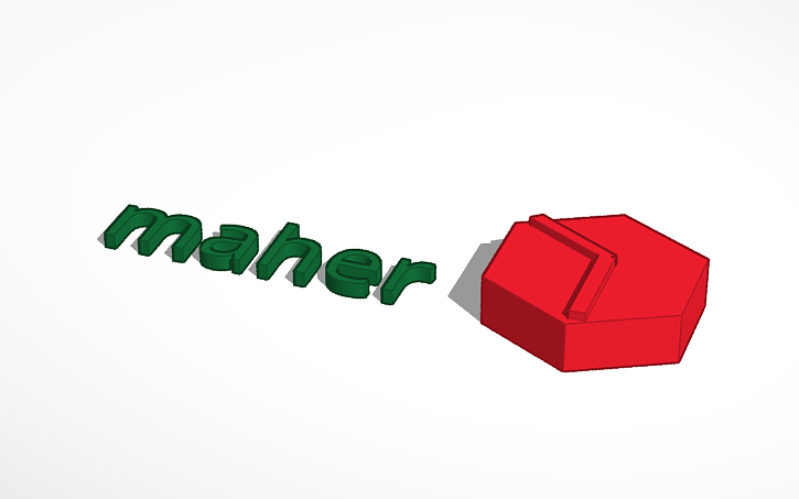 3D design Maher Logo | Tinkercad