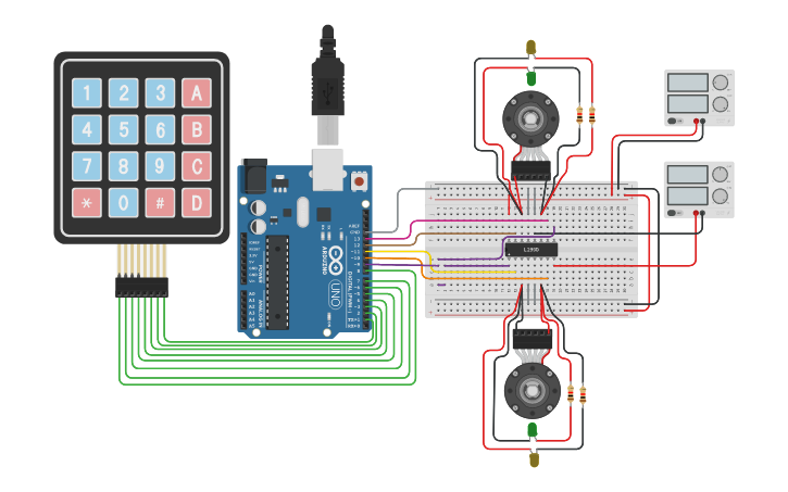 Circuit Design Dc Motor Direction Control Pef Tinkercad
