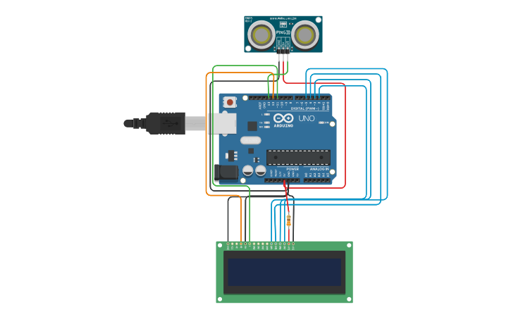 Circuit design LCD Sensor - Tinkercad
