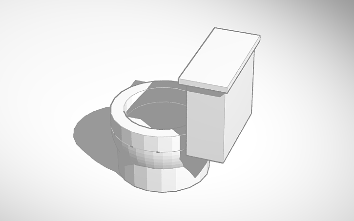 3D design toilet - Tinkercad