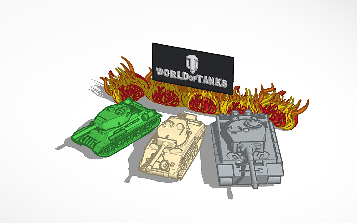 3D design World of tanks for @making logo and @3D_design - Tinkercad