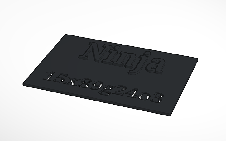 3D design Ninja ID Card | Tinkercad 3D design Ninja ID Card | Tinkercad