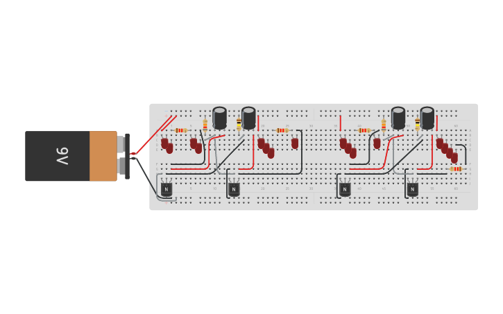 Circuit design Christmas Tree LED Circuit - Tinkercad