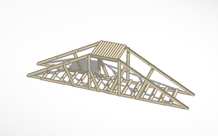 3D design Popsicle stick bridge (holds 200 lbs!) - Tinkercad