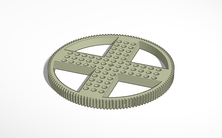 3D design MFT Lego 128 Tooth Gear - Tinkercad