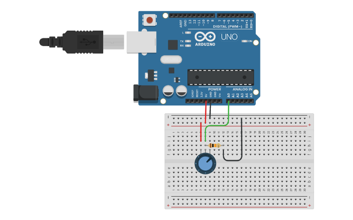 Circuit design Thermocouple Sim - Tinkercad