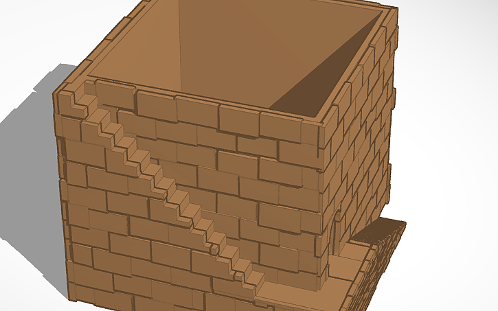 3D design stone wall pot | Tinkercad