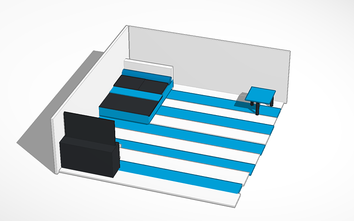 3D design bed room - Tinkercad