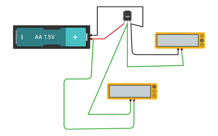 Circuit design sensor and multimeter use | Tinkercad