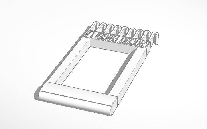 3D design Grocery Finger 1.0 (Grocery Bag Holder) - Tinkercad