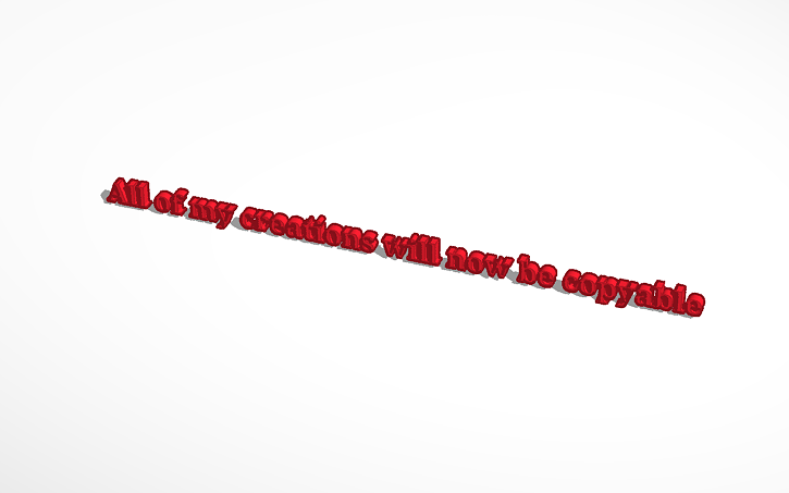 3D design Making my Tinkers/Creations Copyable! | Tinkercad