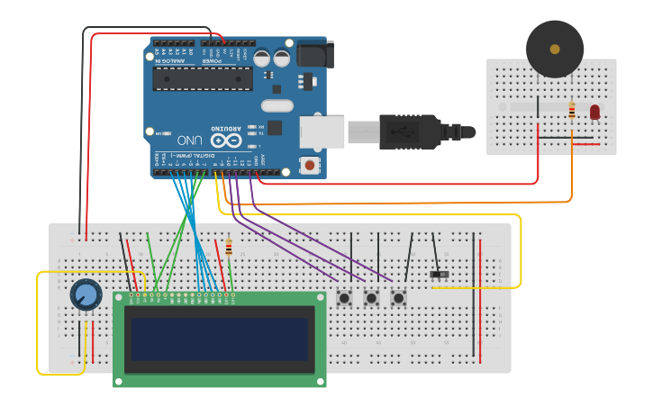 Circuit design Alarm clock - Tinkercad