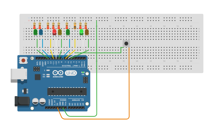 Circuit design IF e ELSE - Tinkercad