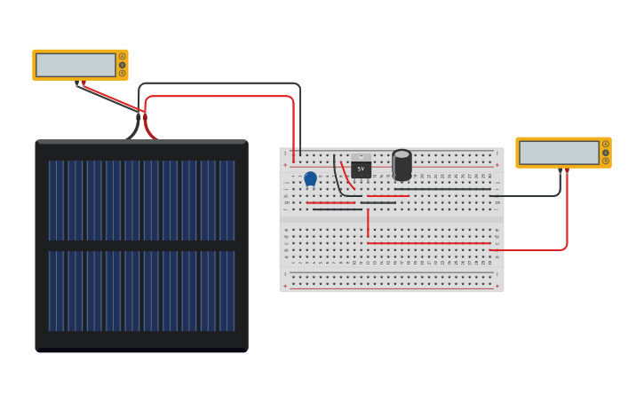 Circuit design Panel Solar como cargador de celular - Tinkercad