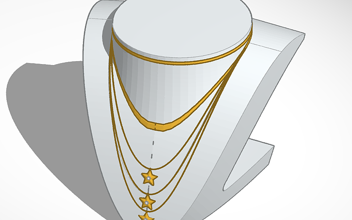 3D design Necklace Display 2 - Tinkercad