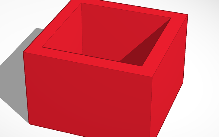 3D design square hole block - Tinkercad