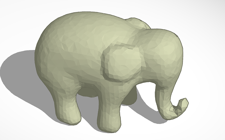 3D design Elephant - Tinkercad
