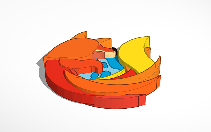 3D design Firefox Colored - Tinkercad