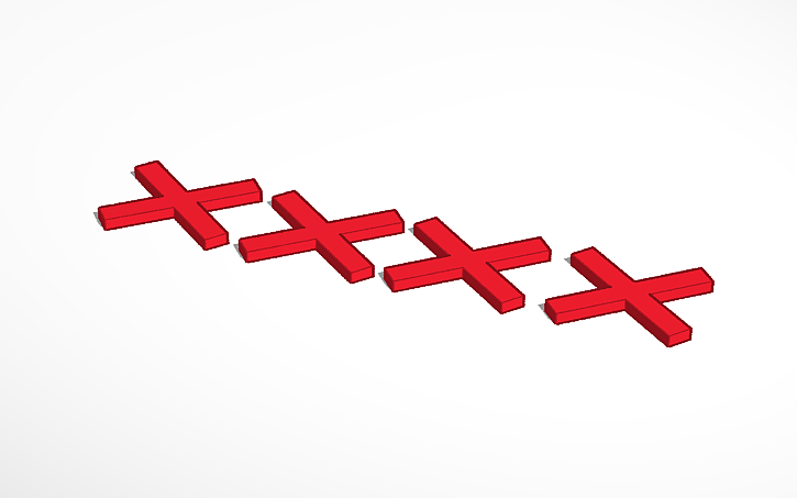 3D design N Scale Crossbuck | Tinkercad