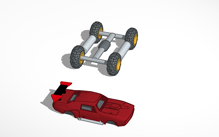 3D design truck frame - Tinkercad