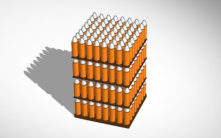 3D design Bullets 9mm (4x64) | Tinkercad