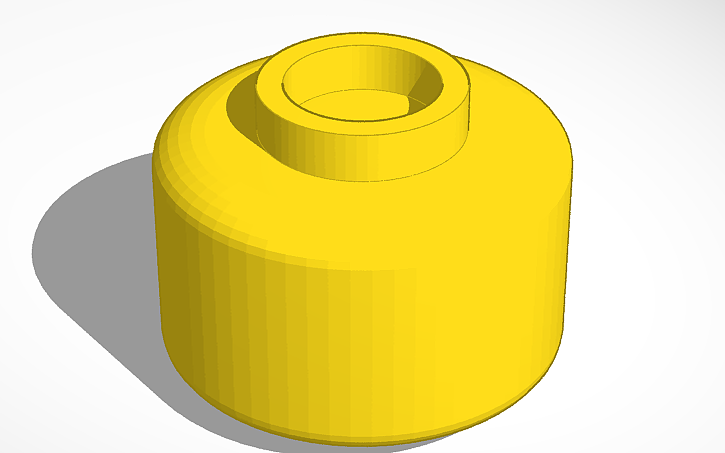 3D design real sized Lego Head - Tinkercad