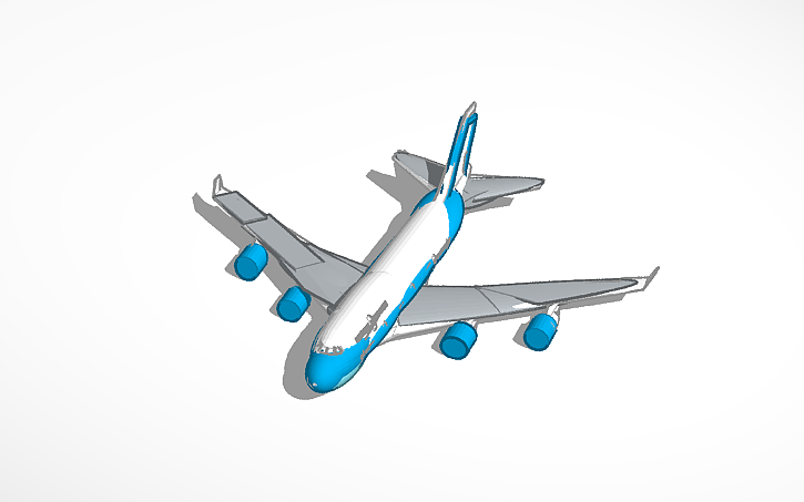 3D design Air force one plane - Tinkercad