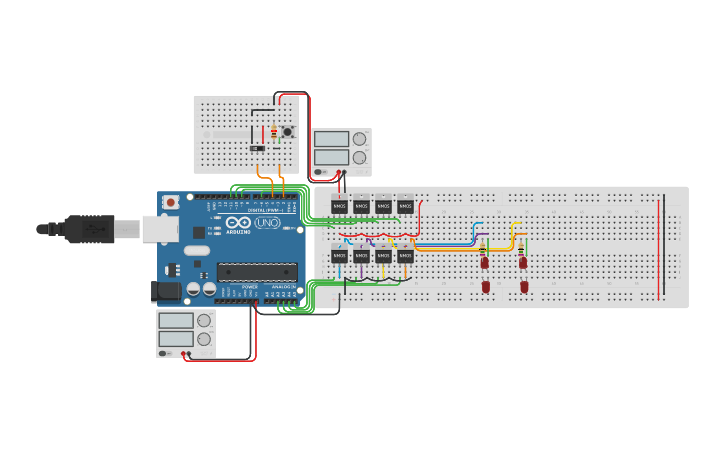 Circuit design Arduino Transistor Stepper Driver - Simplified - Tinkercad